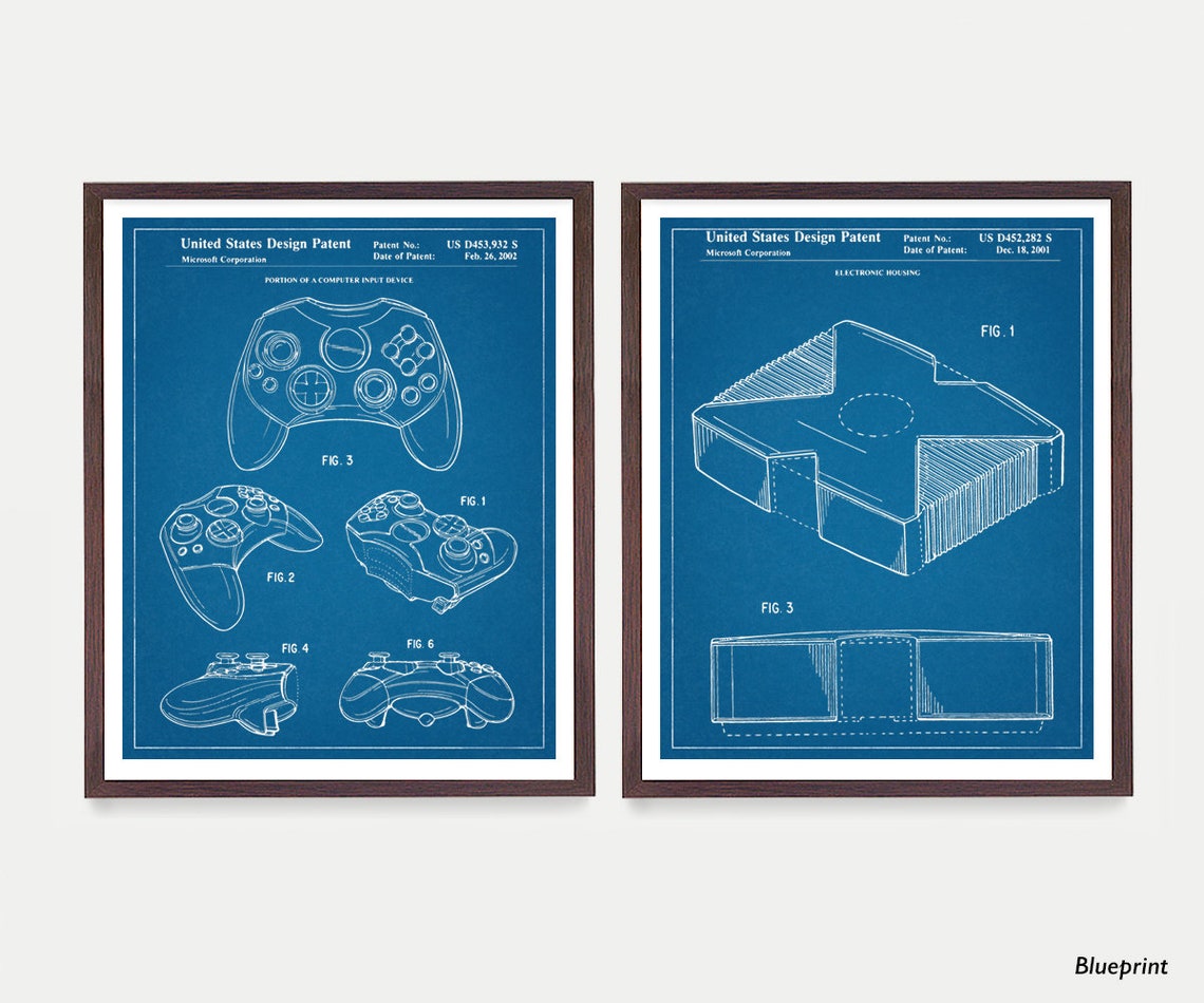 Video Game Patent Poster Video Game Wall Art Gamer Gift E - Etsy