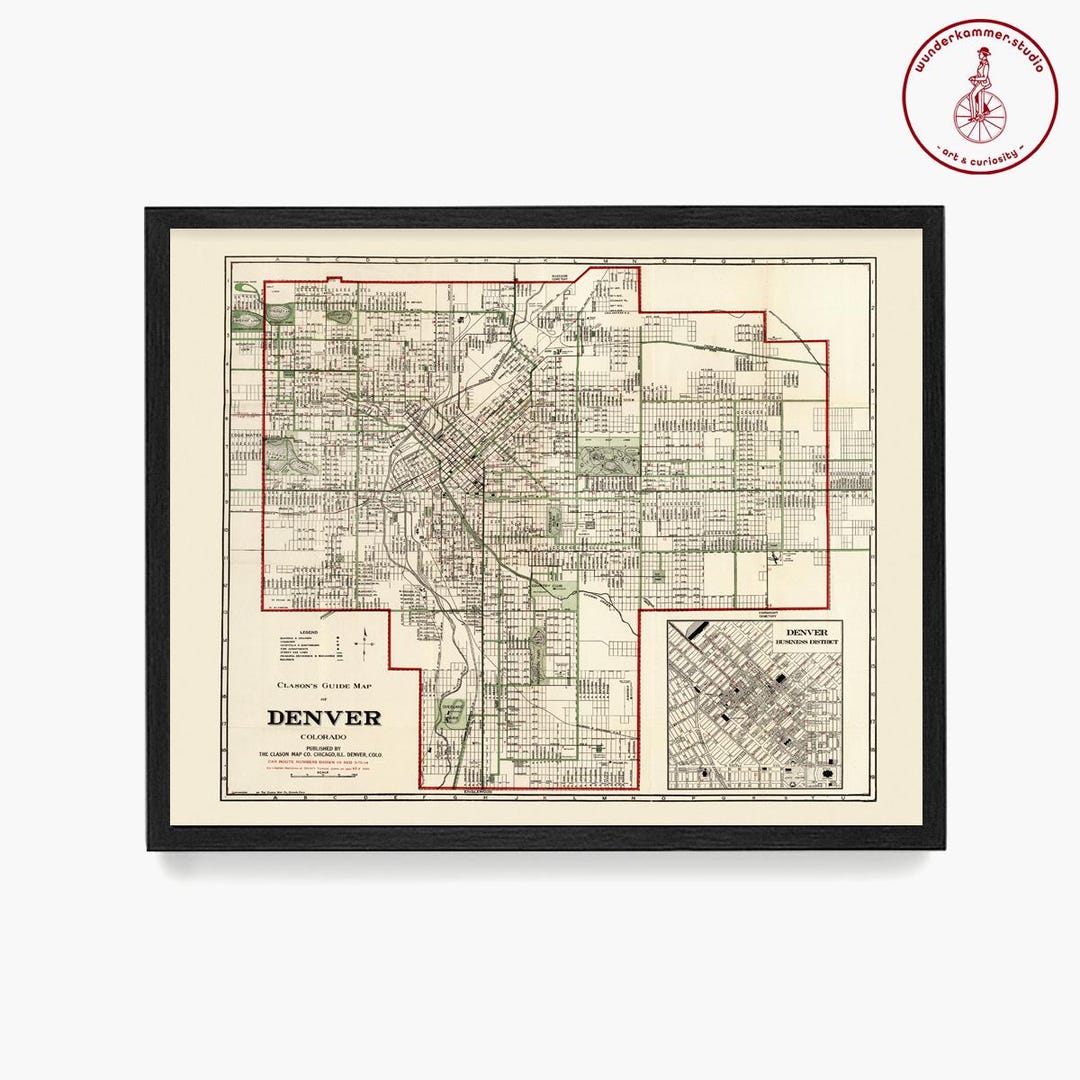 Denver Map Wall Art, Colorado Map, Denver Home Decor, Denver Poster ...