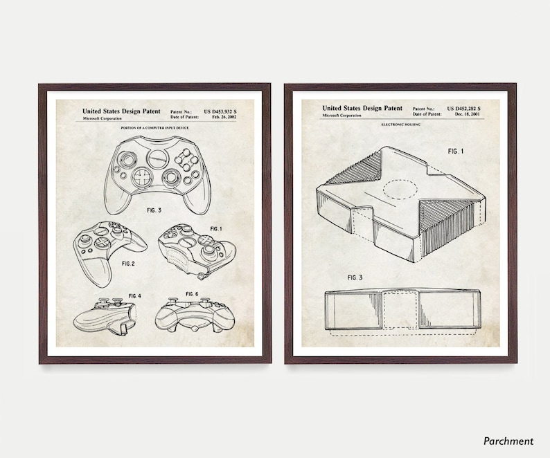 Video Game Patent Poster Video Game Wall Art Gamer Gift E - Etsy