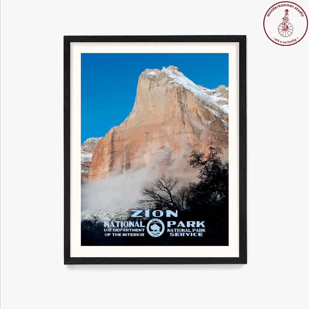 Zion National Park Poster, Zion Poster, Zion Art, California Art ...