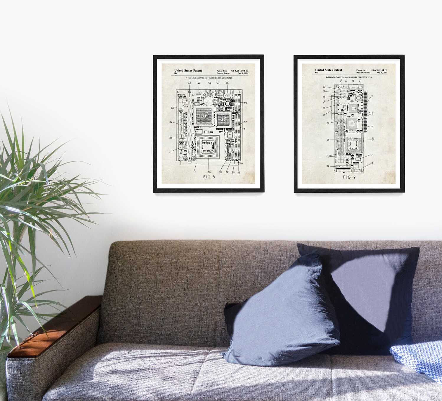 Motherboard Patent Poster Computer Wall Art Tech Decor | Etsy