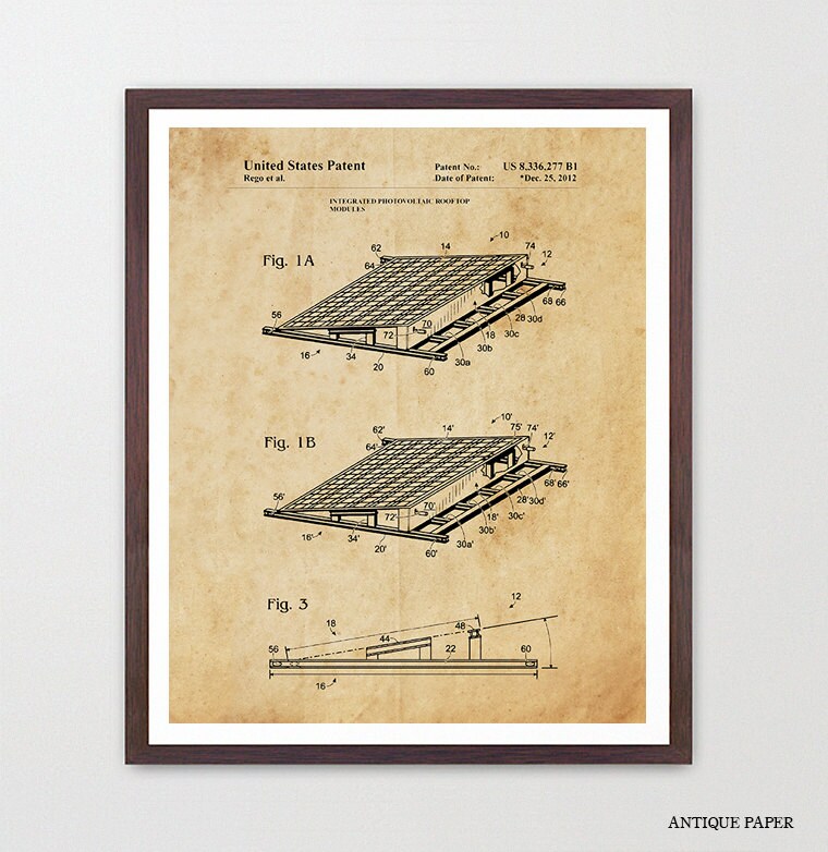 Solar Panel Patent Poster Solar Panel Art Solar Power | Etsy