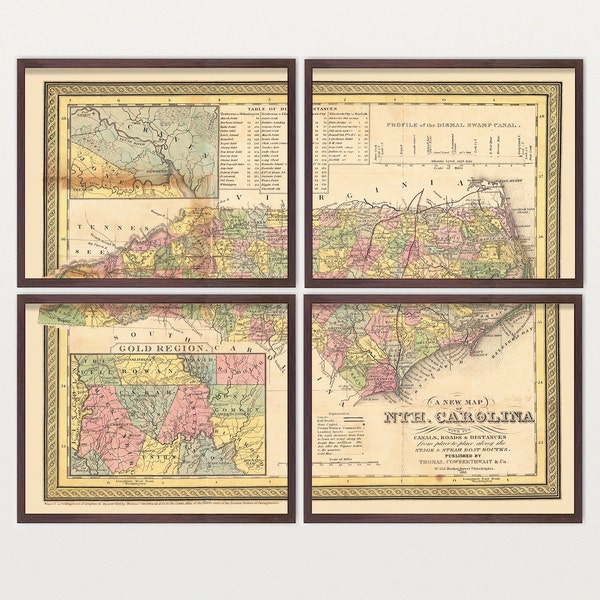 North Carolina Map - Etsy