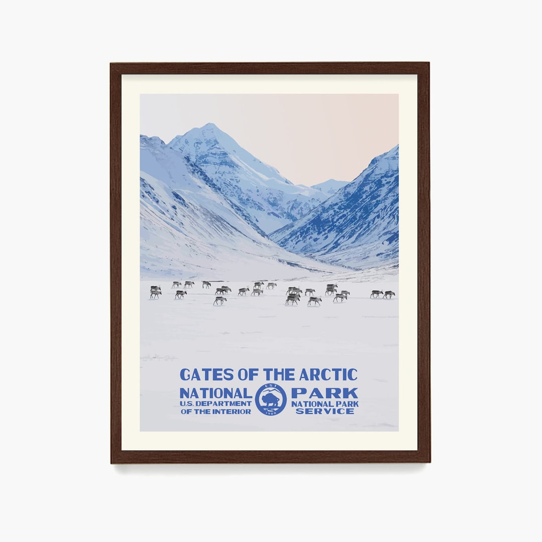 Gates of the Arctic National Park Poster, Alaska Wall Art, WPA Style ...