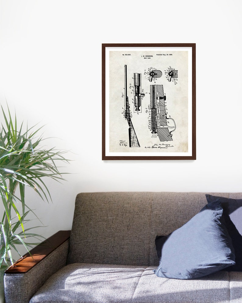 Rifle Patent Art Gun Patent Print Bolt Gun Gun Poster Gun | Etsy