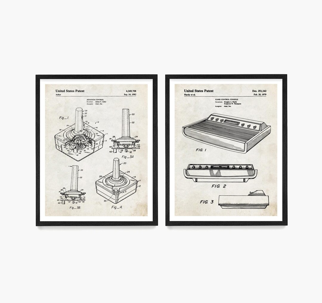 Video Game Patent Art Print: Console & Controller, Gamer Room Decor - Etsy