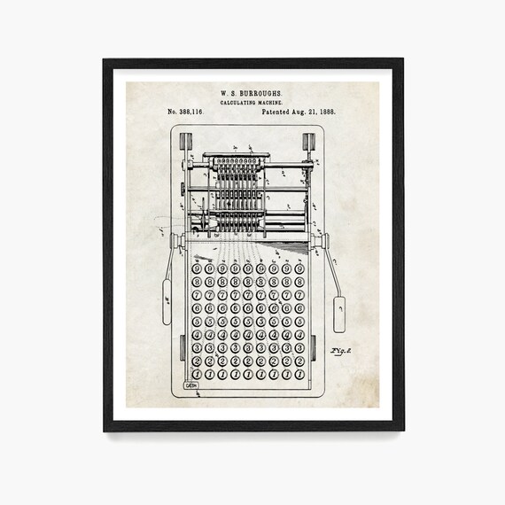 Calculator Patent Poster Math Poster Math Patent Mathlete - Etsy
