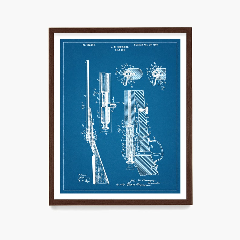 Rifle Patent Art Gun Patent Print Bolt Gun Gun Poster Gun | Etsy