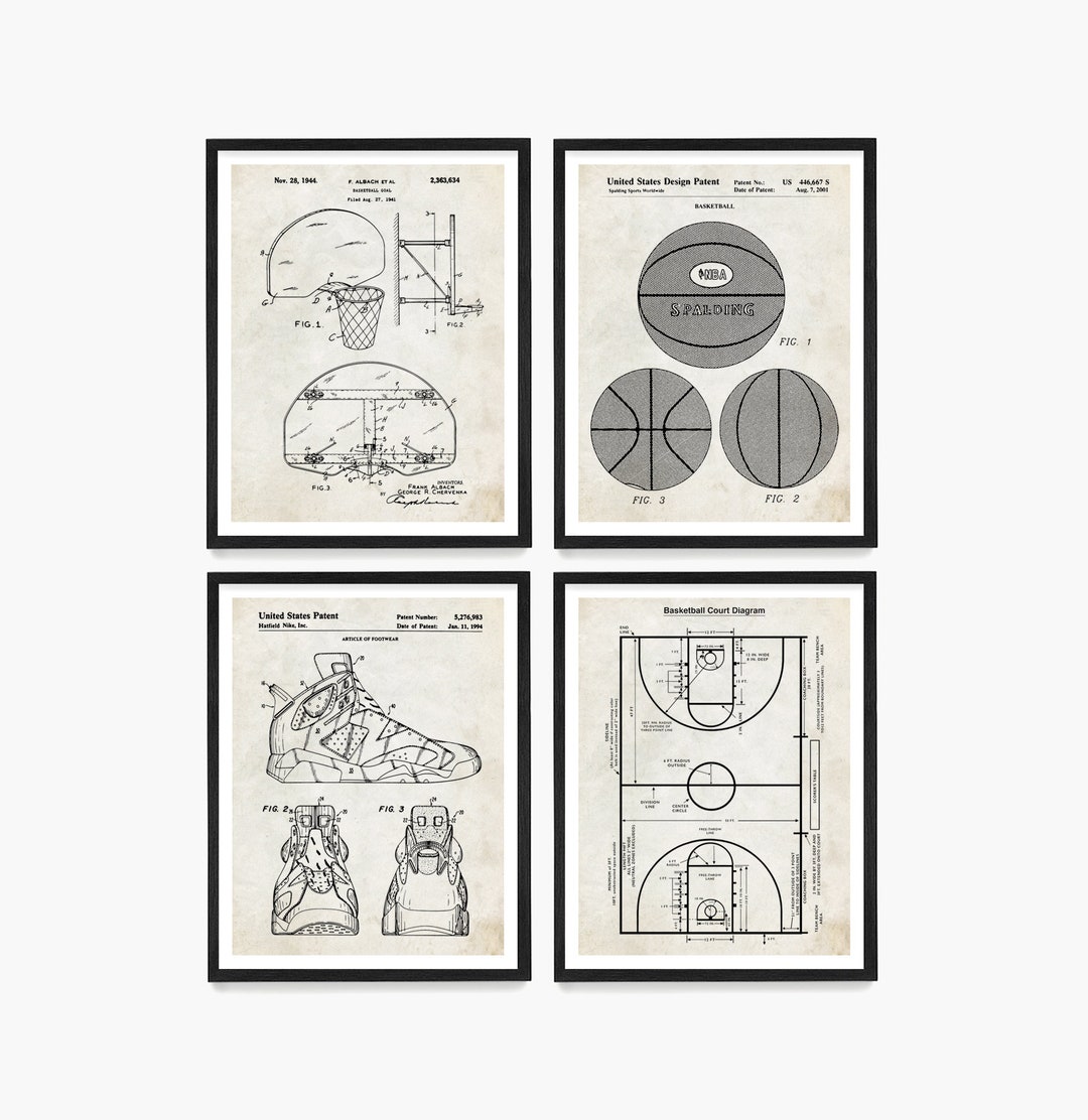 Basketball Poster, Basketball Patent Art, Basketball Hoop, Basketball ...