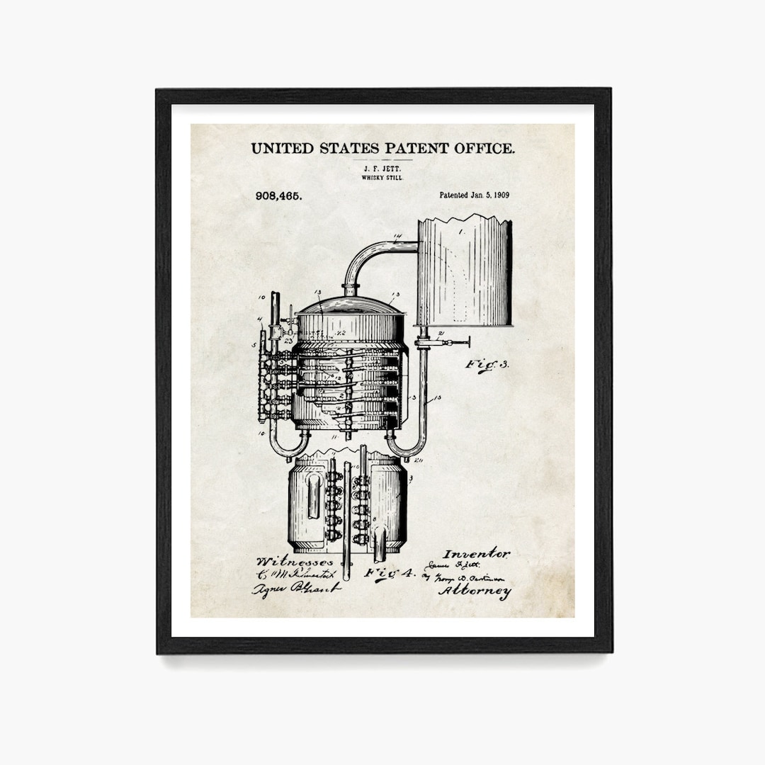 Whiskey Still Patent Print, Whiskey Still Poster, Whiskey Gift, Bar ...