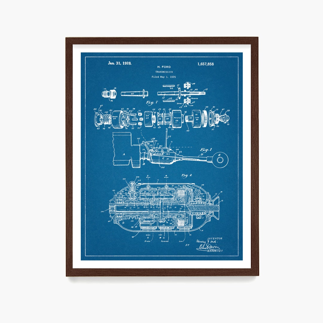Henry Ford Transmission Patent Art Print: Mechanic Garage Wall Decor - Etsy