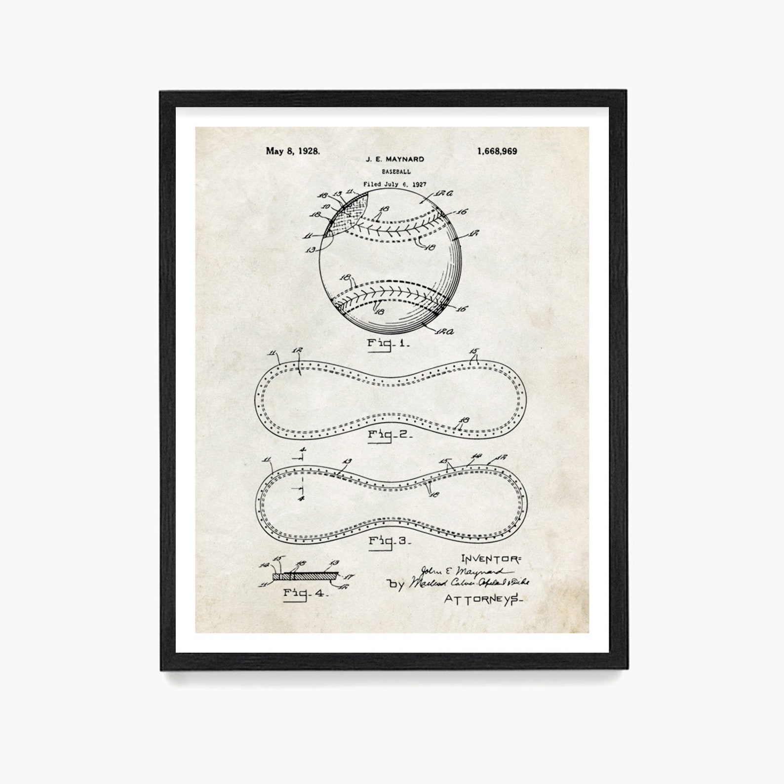 Baseball Patent Art Print Baseball Team Gift Kids Room - Etsy