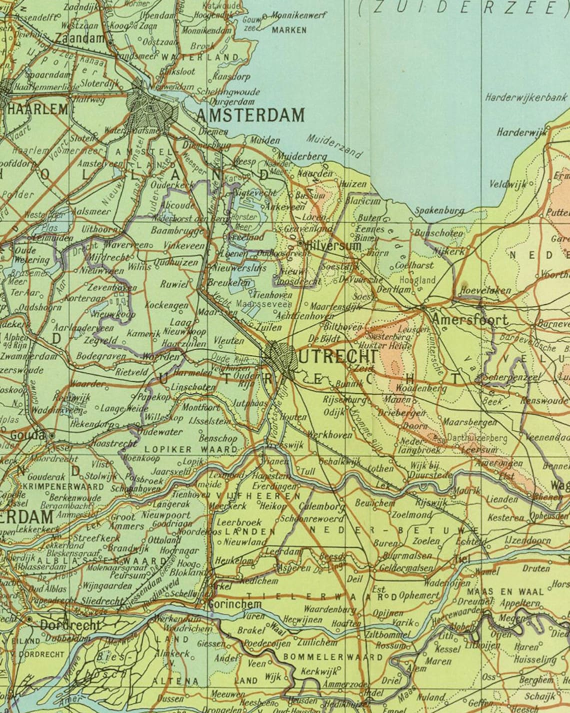 Netherlands Map Netherlands Map Art Map Decor Netherlands | Etsy