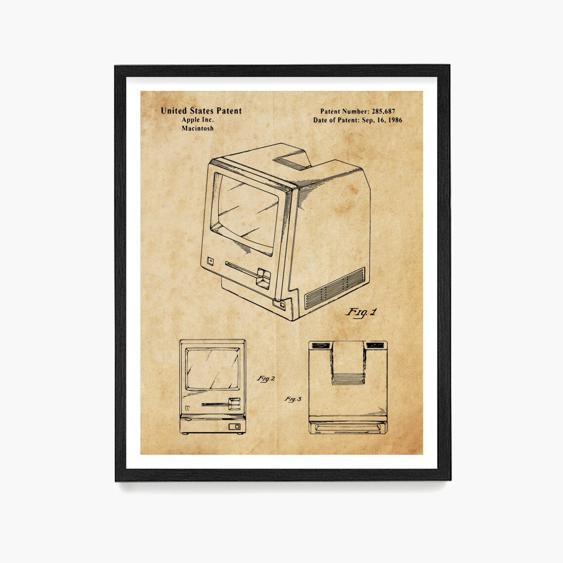 Vintage Computer Patent Art Print: Apple Macintosh - Etsy