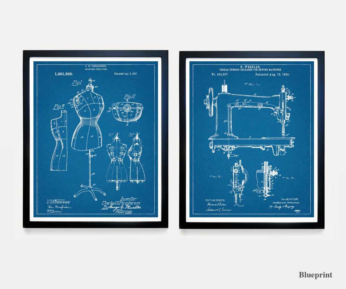 Sewing Patent Art Sewing Machine Poster Sewing Poster | Etsy