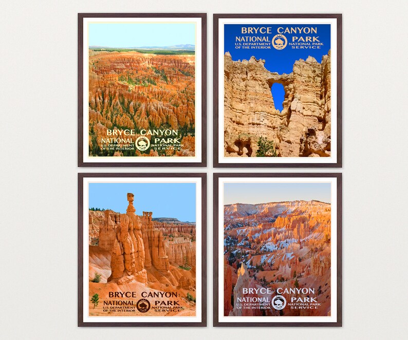 Bryce Canyon National Park Poster Bryce Canyon Art Utah | Etsy