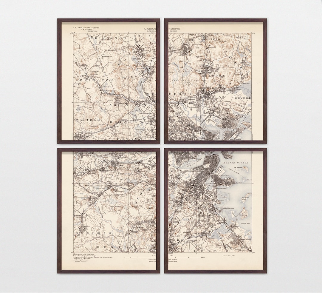 Boston Map, Boston Poster, Boston Wall Art, City Map, Home Decor ...