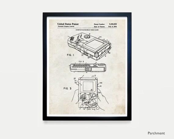 Video Game Patent Poster Video Game Wall Art Gamer Gift E - Etsy