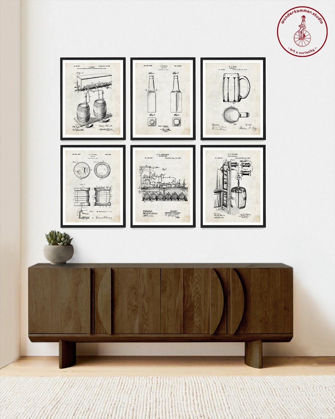 Beer Patent Wall Art, Beer Poster, Brewery Wall Art, Kitchen Decor ...