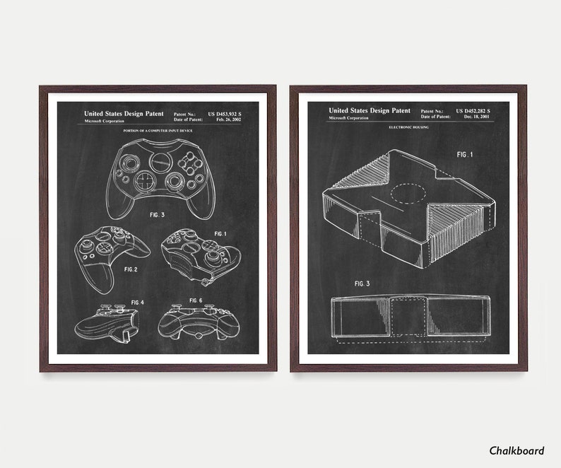 Video Game Patent Poster Video Game Wall Art Gamer Gift E - Etsy
