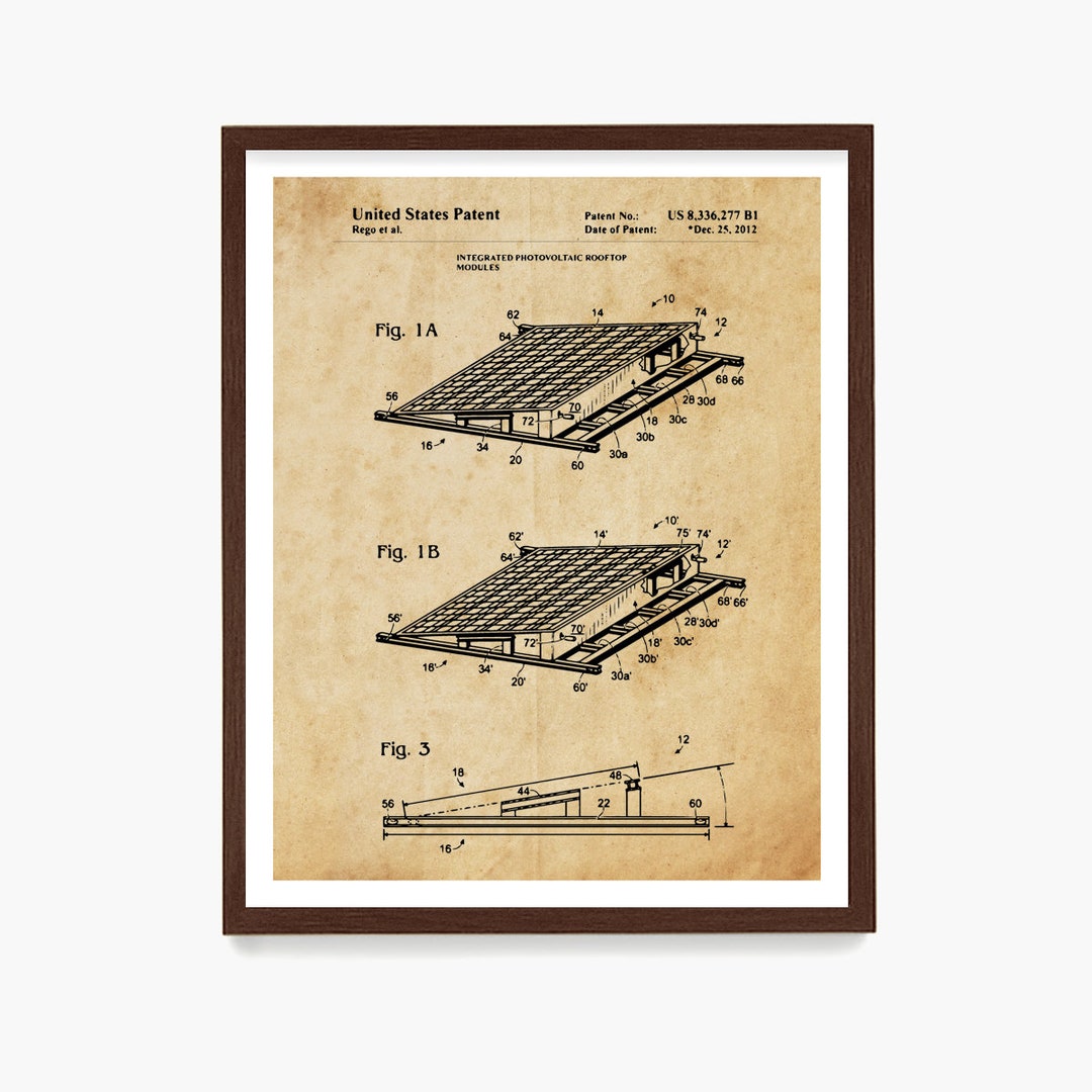Solar Panel Patent Poster, Solar Panel Art, Solar Power, Green Energy ...