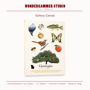 Georgia State Symbols Poster, Georgia Art, Georgia Poster, Georgia Wall ...