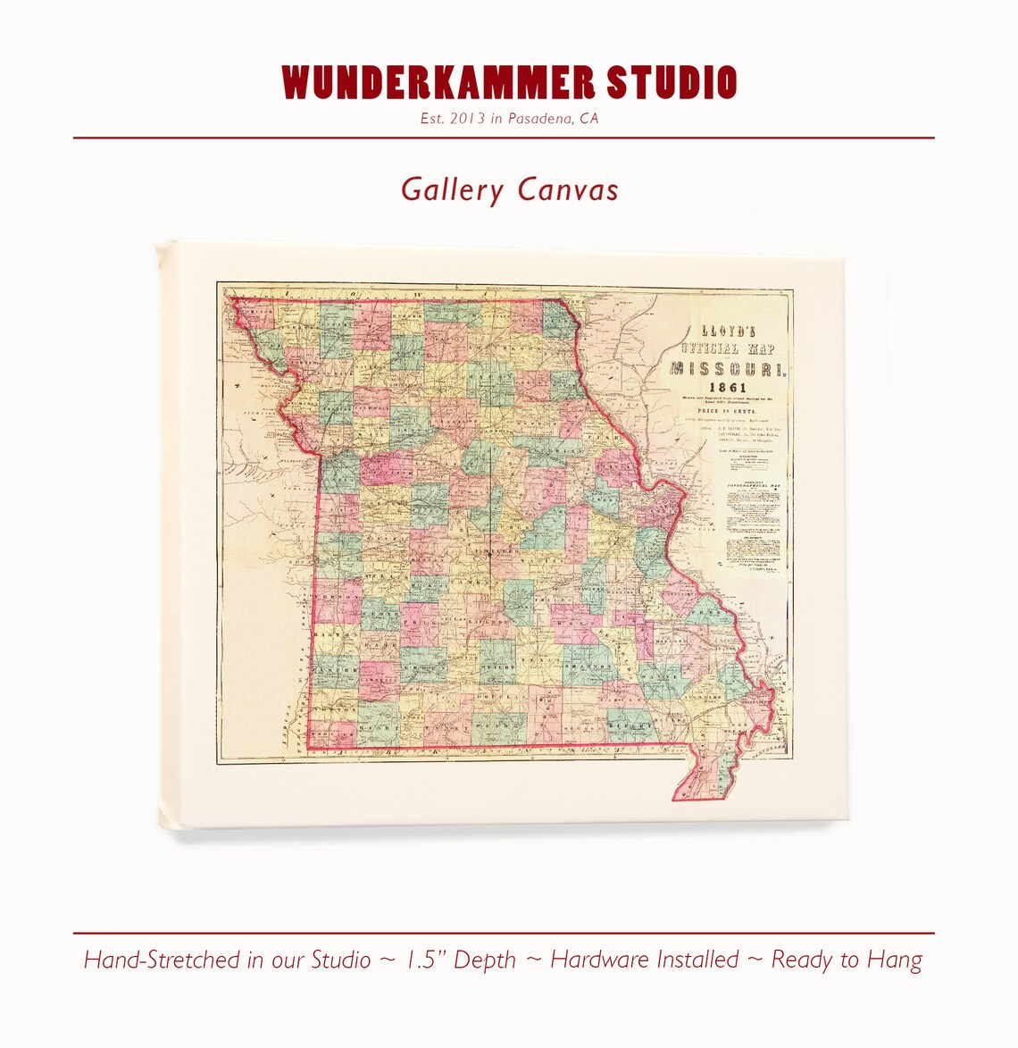 Missouri Map Wall Art Missouri Poster St Louis State Map | Etsy