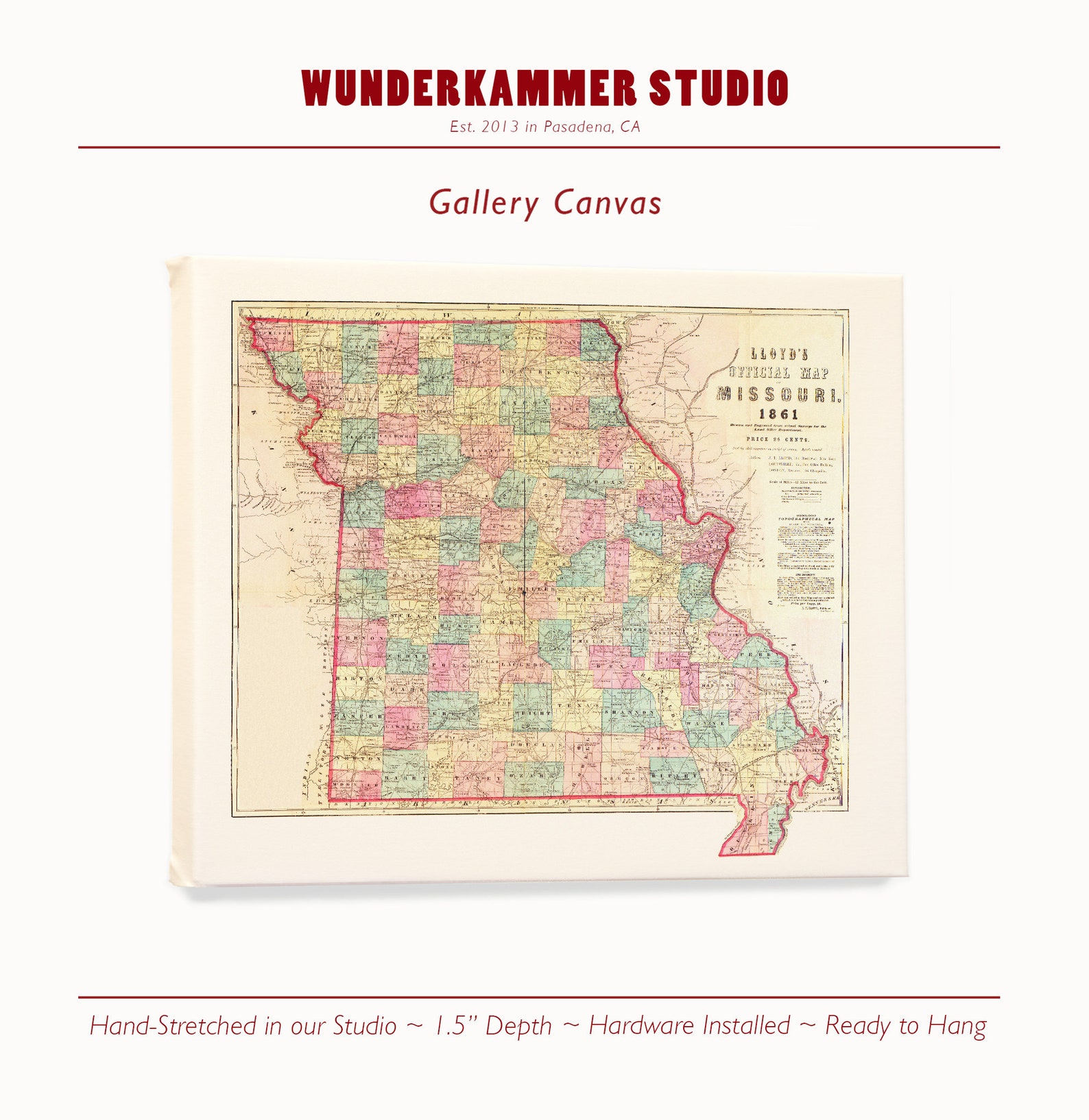 Missouri Map Wall Art Missouri Poster St Louis State Map - Etsy