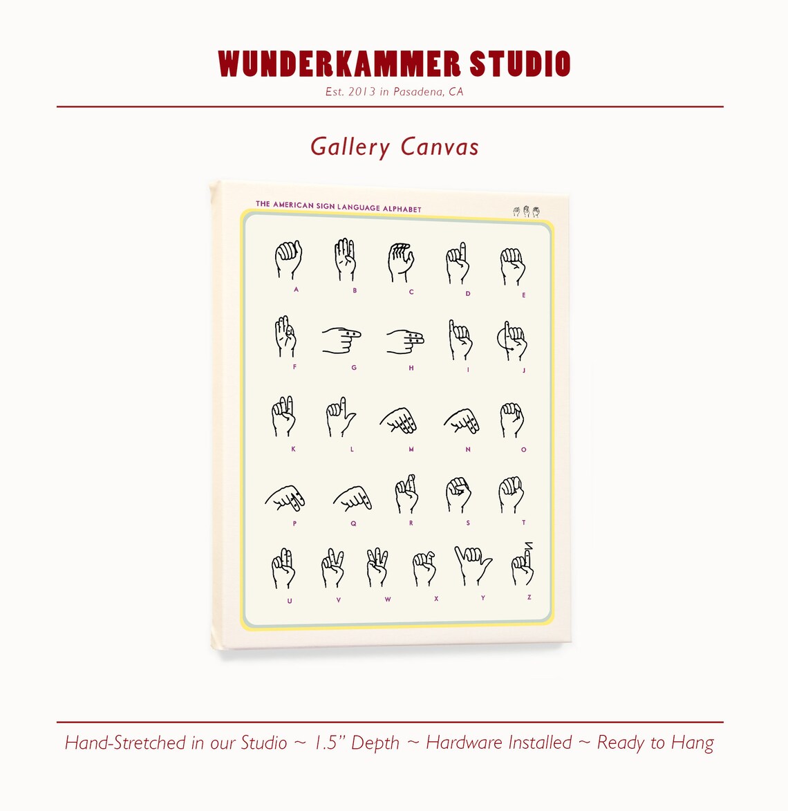 American Sign Language Alphabet Poster Sign Language Wall - Etsy