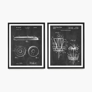 Frisbee Patent Poster, Disc Golf Wall Art, Frisbee Golf Gift, Disc Golf ...