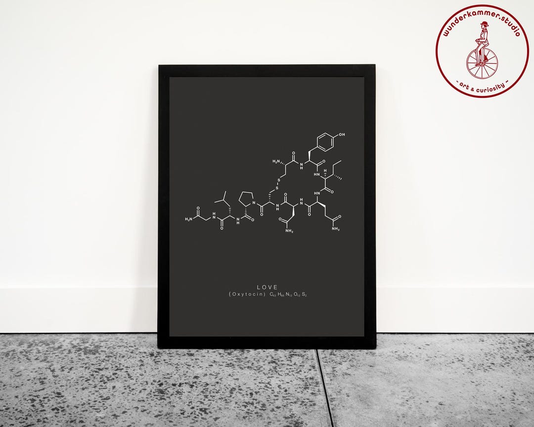 Love Molecule Wall Art, Oxytocin Molecule Poster, Love Poster, Nerdy ...