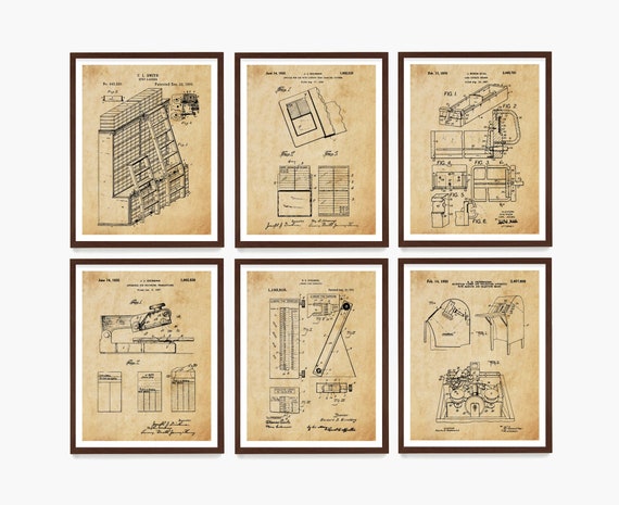 Inventions of the Library Library Patent Poster Library Wall | Etsy