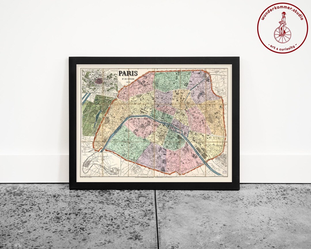Paris Map Wall Art, France Map Print, France Map Art, Travel Poster ...