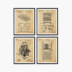 Evolution of the Calculator Patent Art - Math Art - Math Poster ...