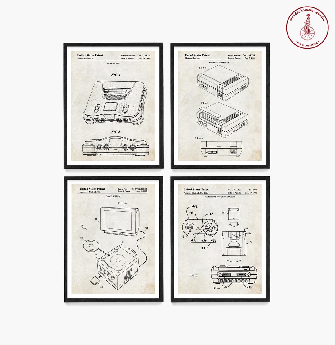 Video Game Patent Poster, Video Game Wall Art, Gamer Gift, E Sports ...