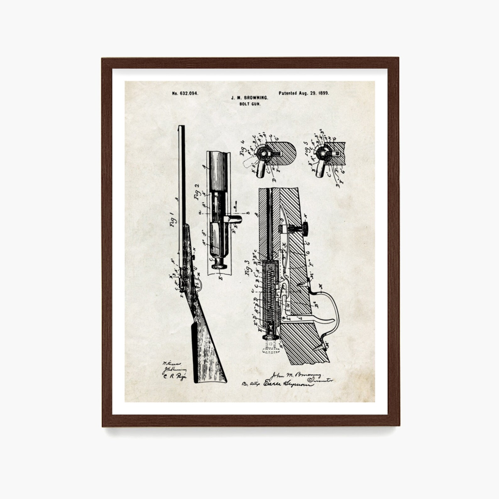 Rifle Patent Art Gun Patent Print Bolt Gun Gun Poster Gun - Etsy