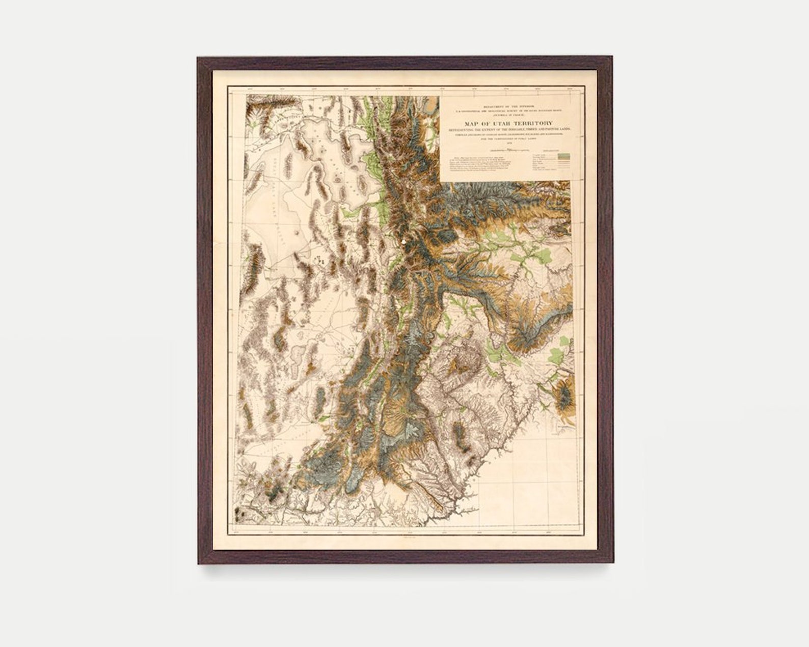 Utah Map Utah Art Utah Poster Utah Decor Salt Lake City | Etsy