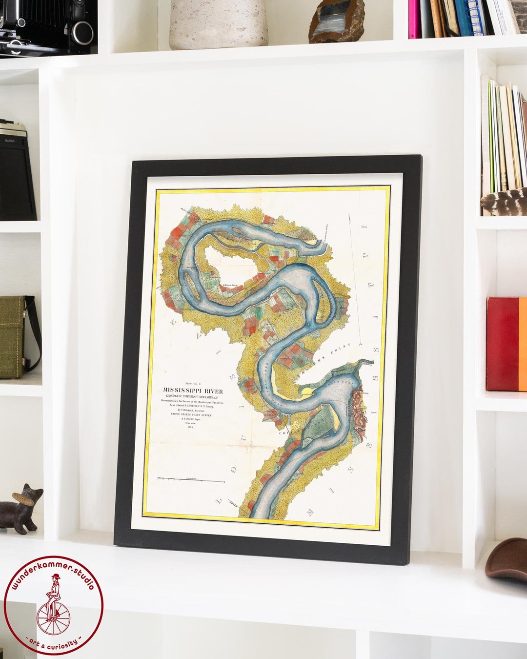Mississippi River Map Art Print: Louisiana Home Decor - Etsy UK
