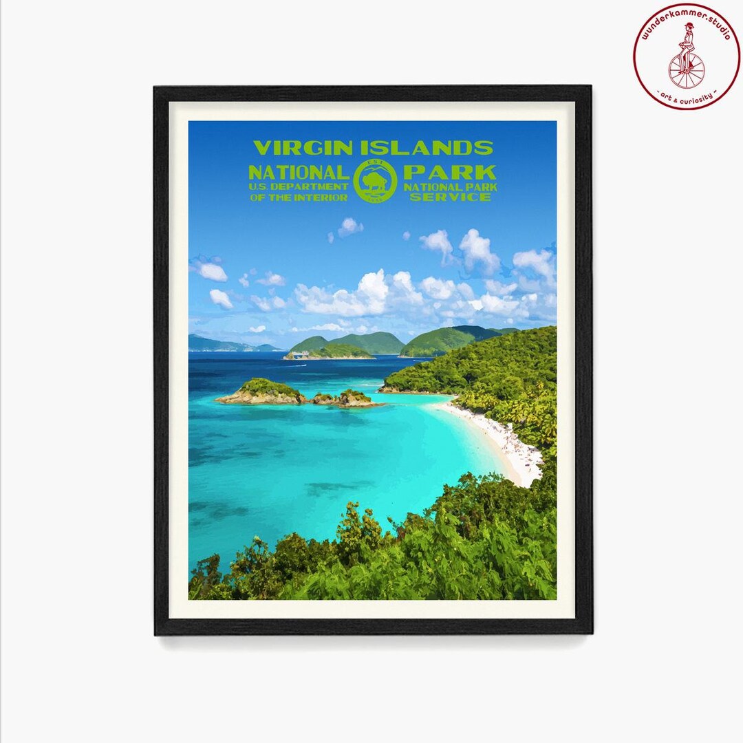 Virgin Islands National Park Poster: WPA Inspired Travel Art - Etsy