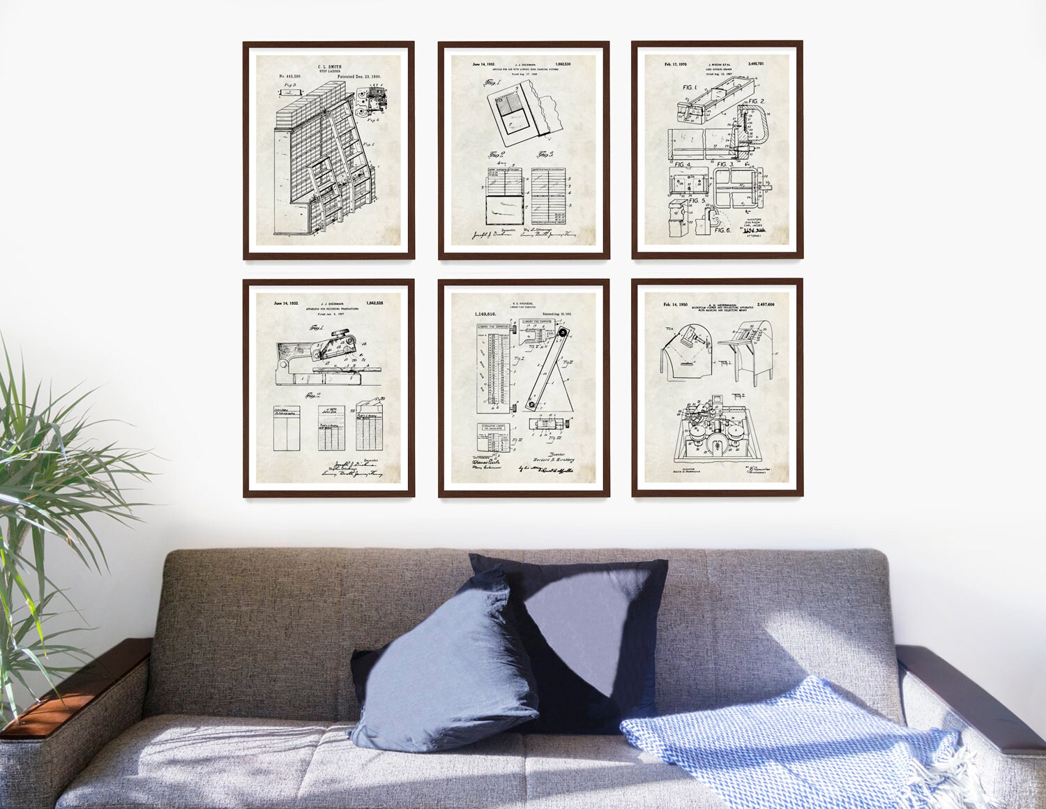 Inventions of the Library Library Patent Poster Library Wall | Etsy