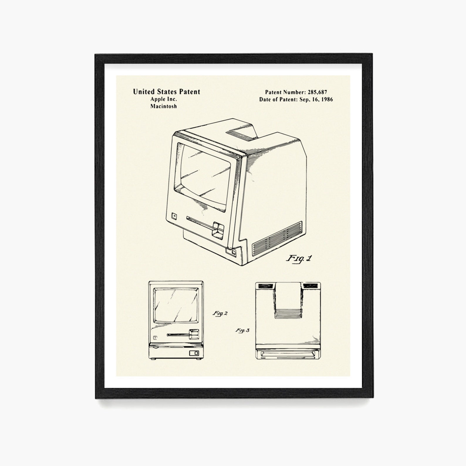 Vintage Computer Patent Art Print: Apple Macintosh - Etsy