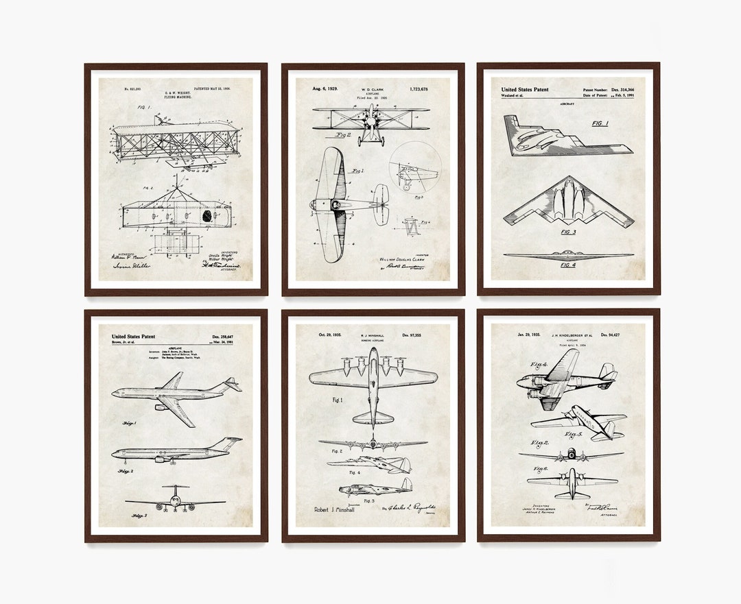 Airplane Patent Wall Art, Airplane Poster, Aviation Decor, Pilot Gift ...