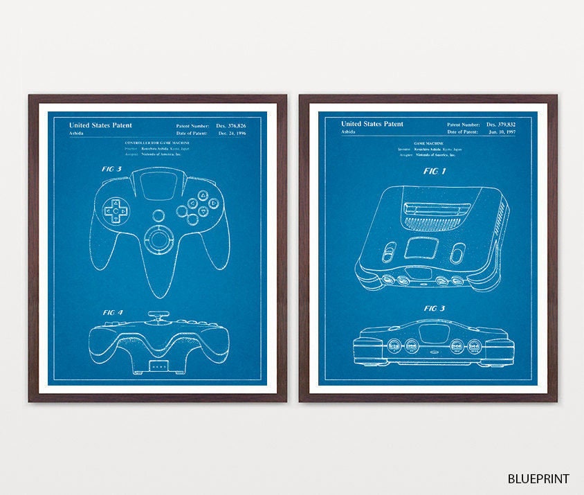 Video Game Patent Poster Video Game Wall Art Gamer Gift E | Etsy