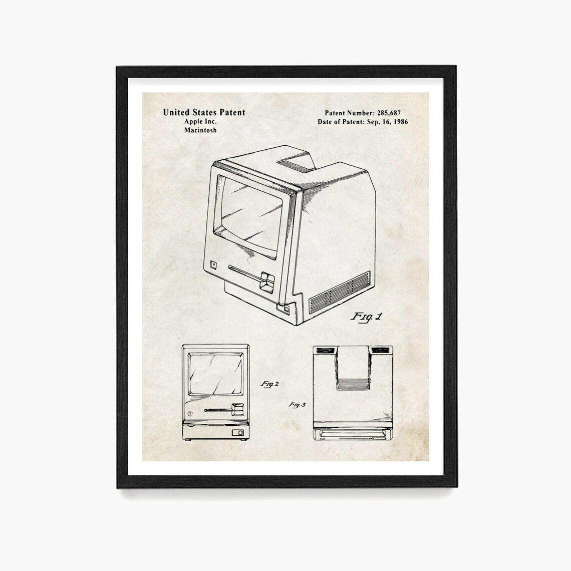 Vintage Computer Patent Art Print: Apple Macintosh - Etsy