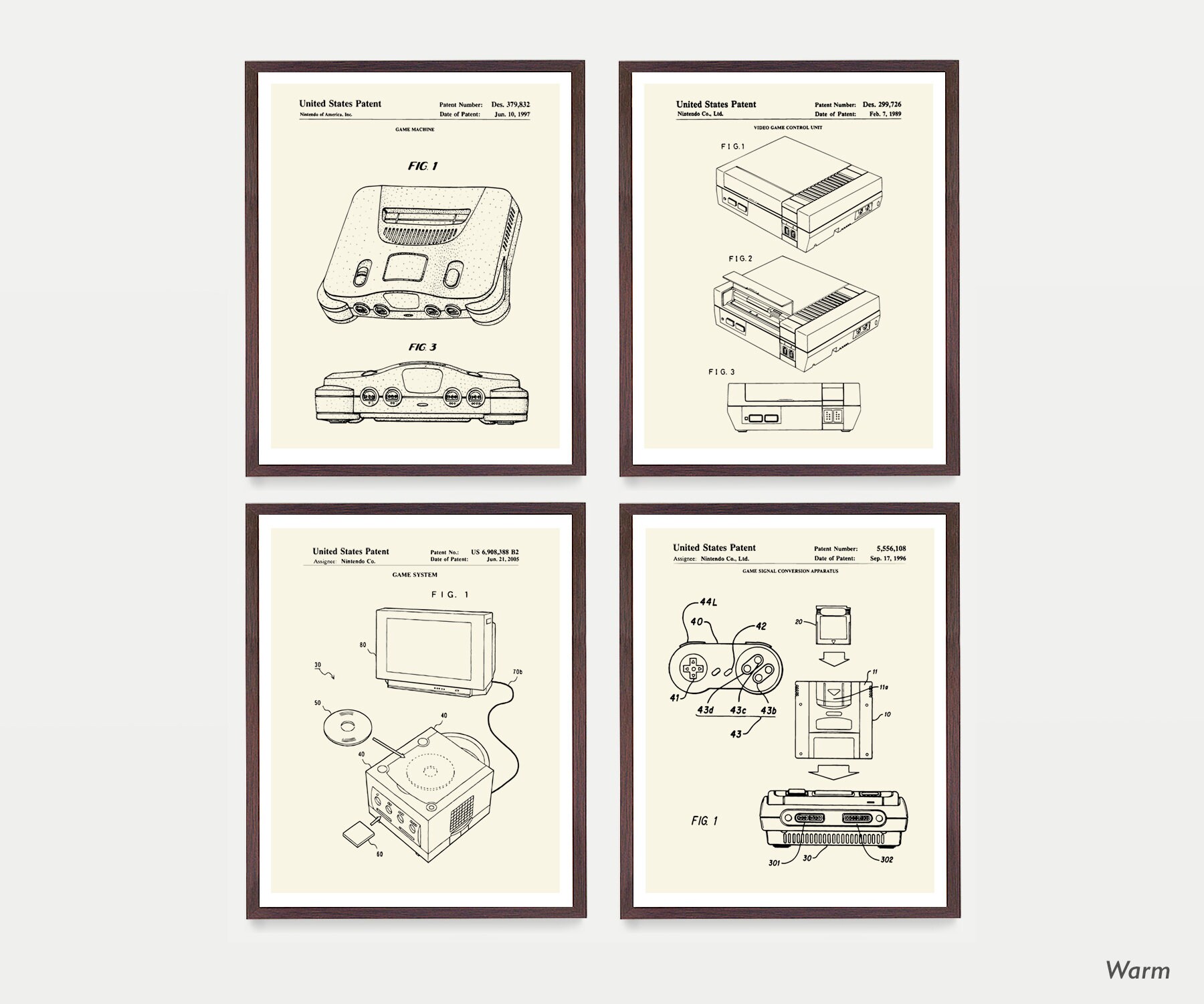 Video Game Patent Poster Video Game Wall Art Gamer Gift E | Etsy