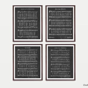 Hymnal Art Print Set, Hymn Poster, Music Decor, Music Print, Hymnal ...