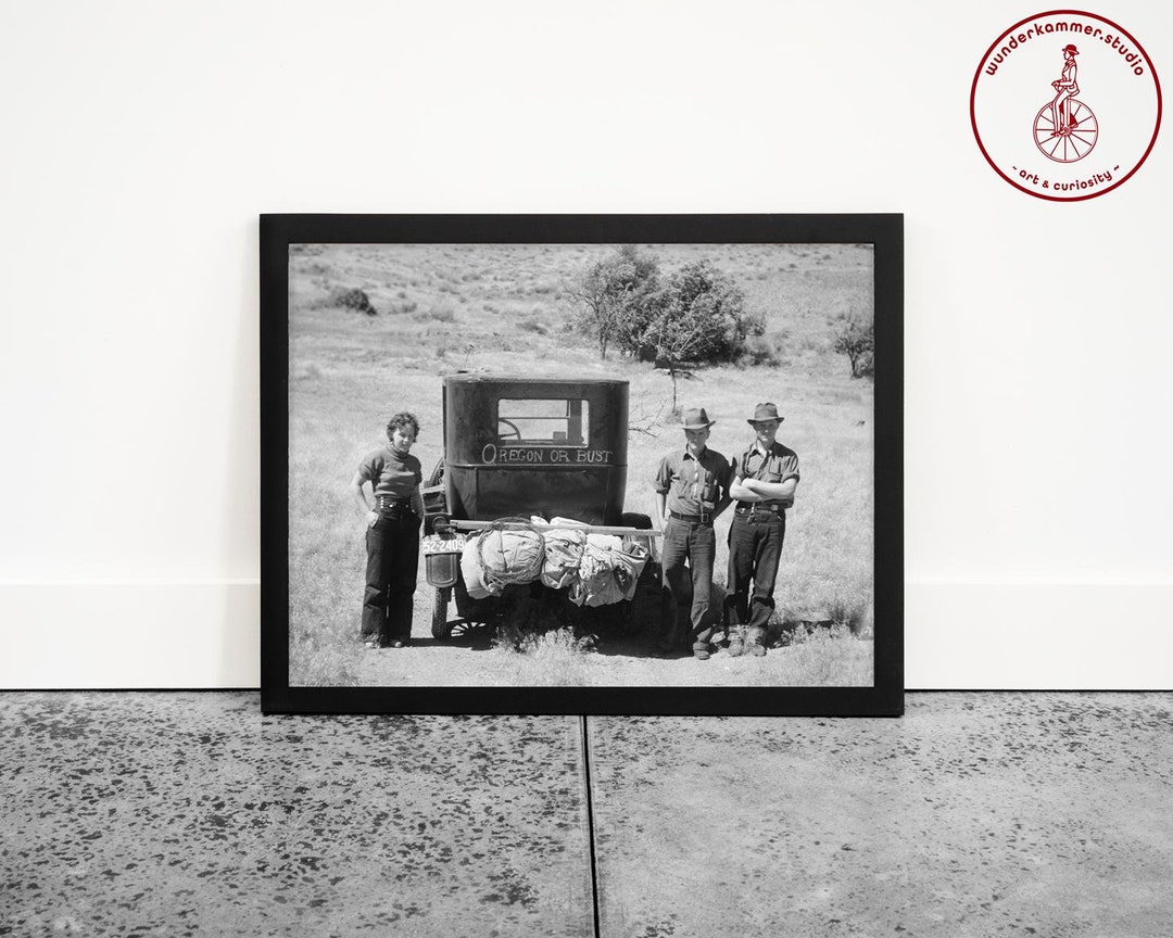 Oregon or Bust Photograph: Vintage Americana Wall Art, Pioneer Spirit ...