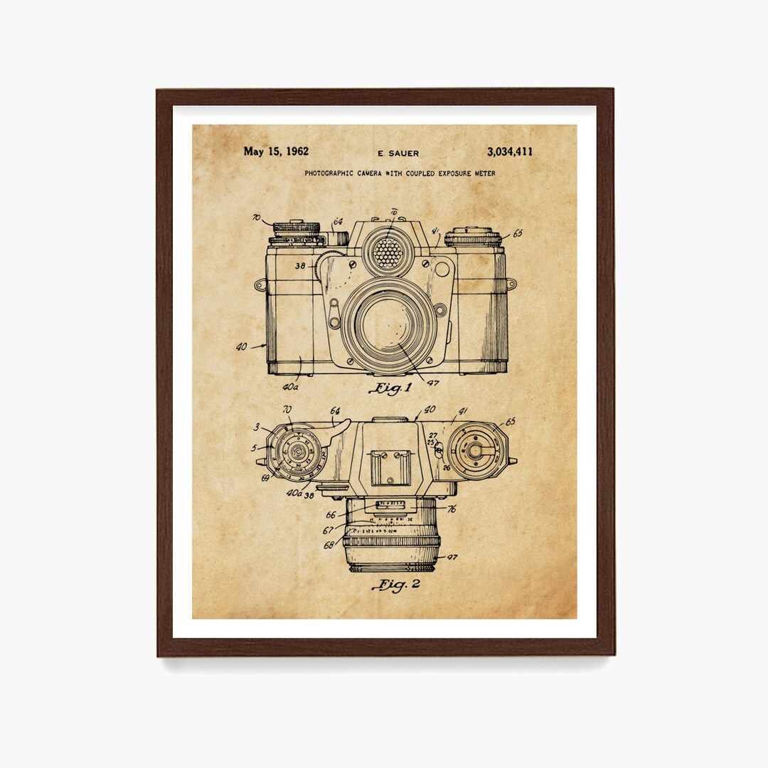 Camera Poster, Camera Art, Camera Patent Art, Film Camera, Patent Print ...