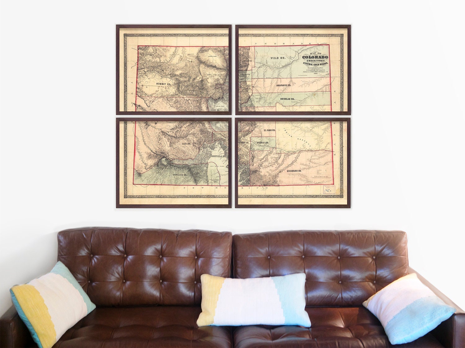 Colorado Map Antique Map Colorado Art Vintage Colorado | Etsy