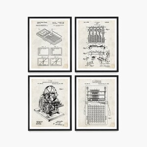 Evolution of the Calculator Patent Art - Math Art - Math Poster ...